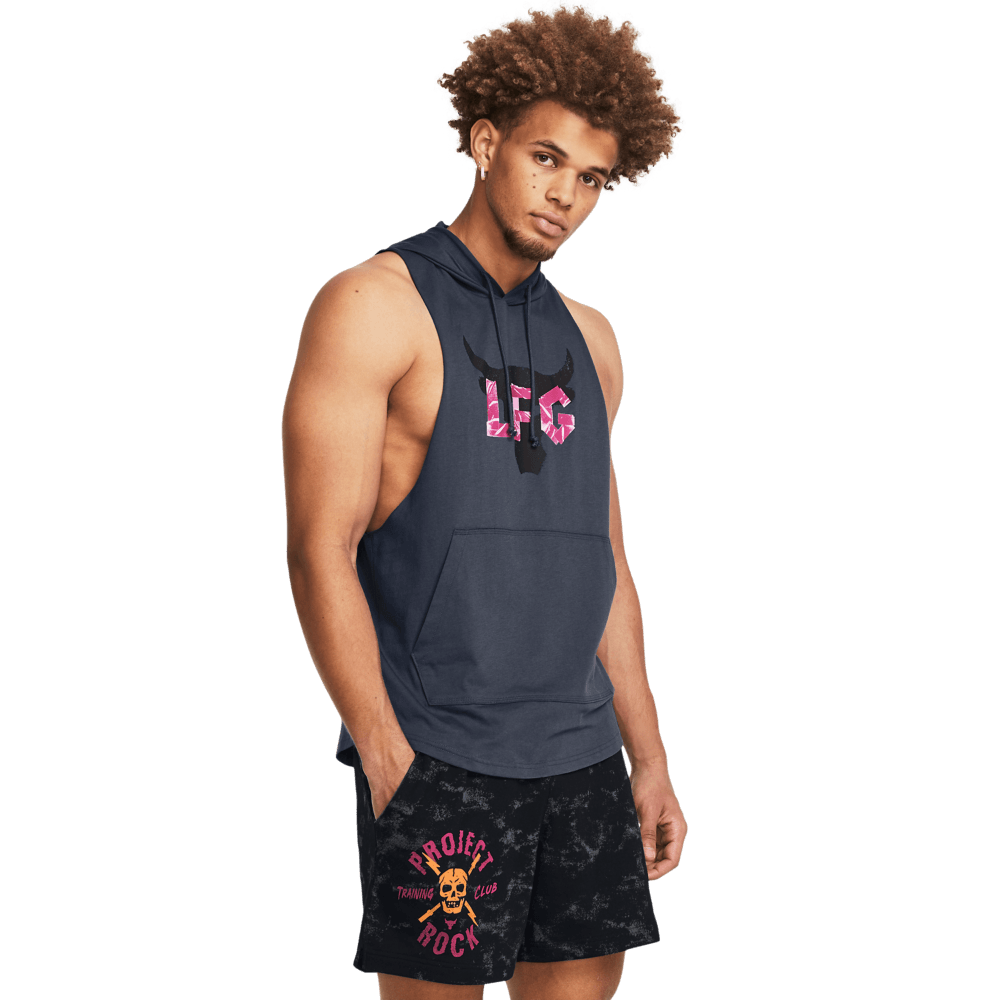 Buzo Sin Mangas Ua Project Rock Lfg Graphic Sl Hd-Gry Para Hombre